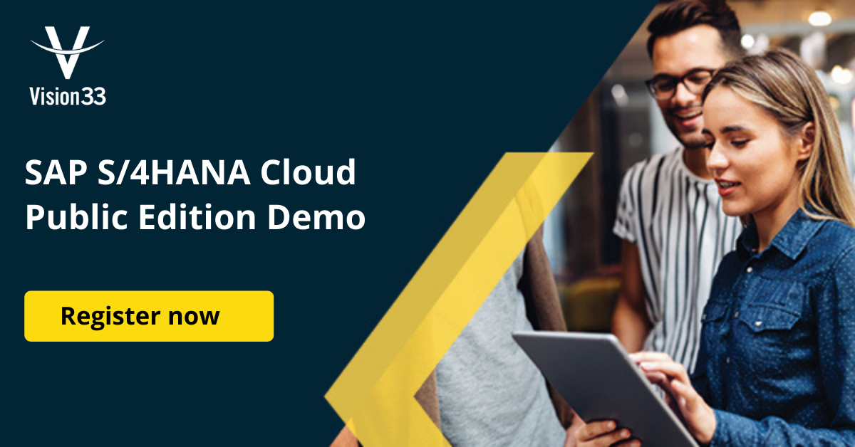 Vision33's SAP S/4HANA Cloud Public Edition Demo